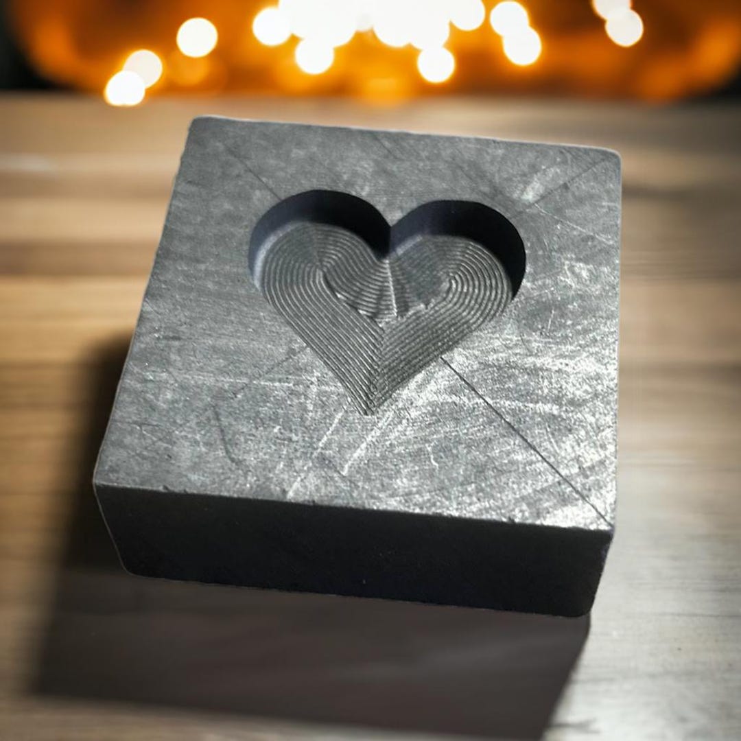 Graphite Mold in Heart Suit Style, Designed for Silver Pouring, Great ...