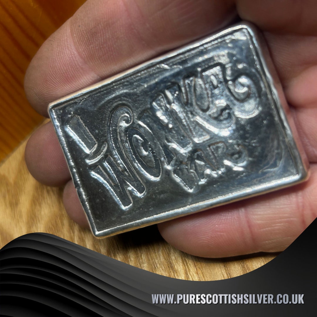 5 Troy Oz Wonka Bar - Solid Silver - 999fs - Collectible Novelty Item ...