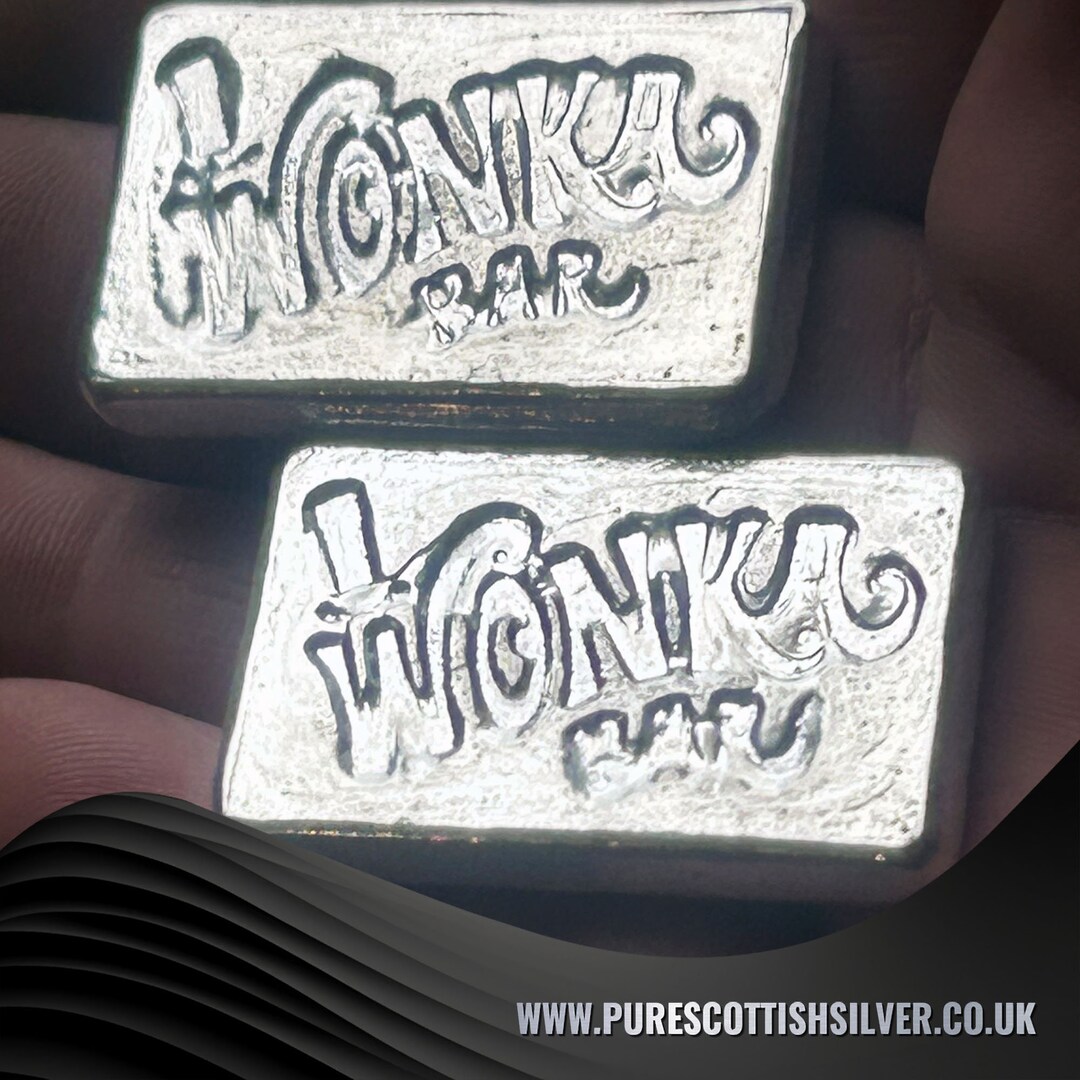 2 Troy Oz Wonka Bar - Solid Silver - 999fs - Authentic Design ...
