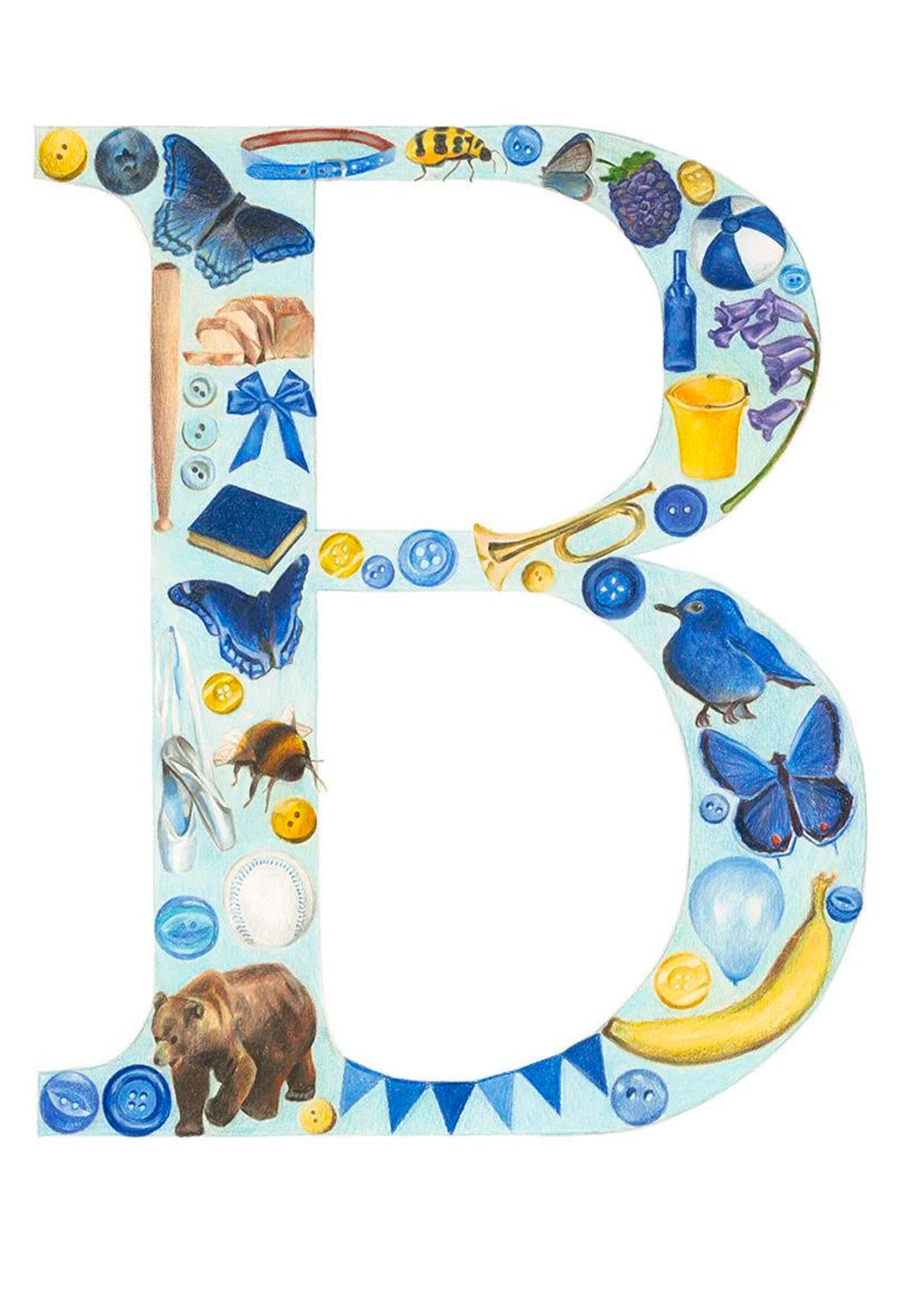 Alphabet Print: B - Etsy