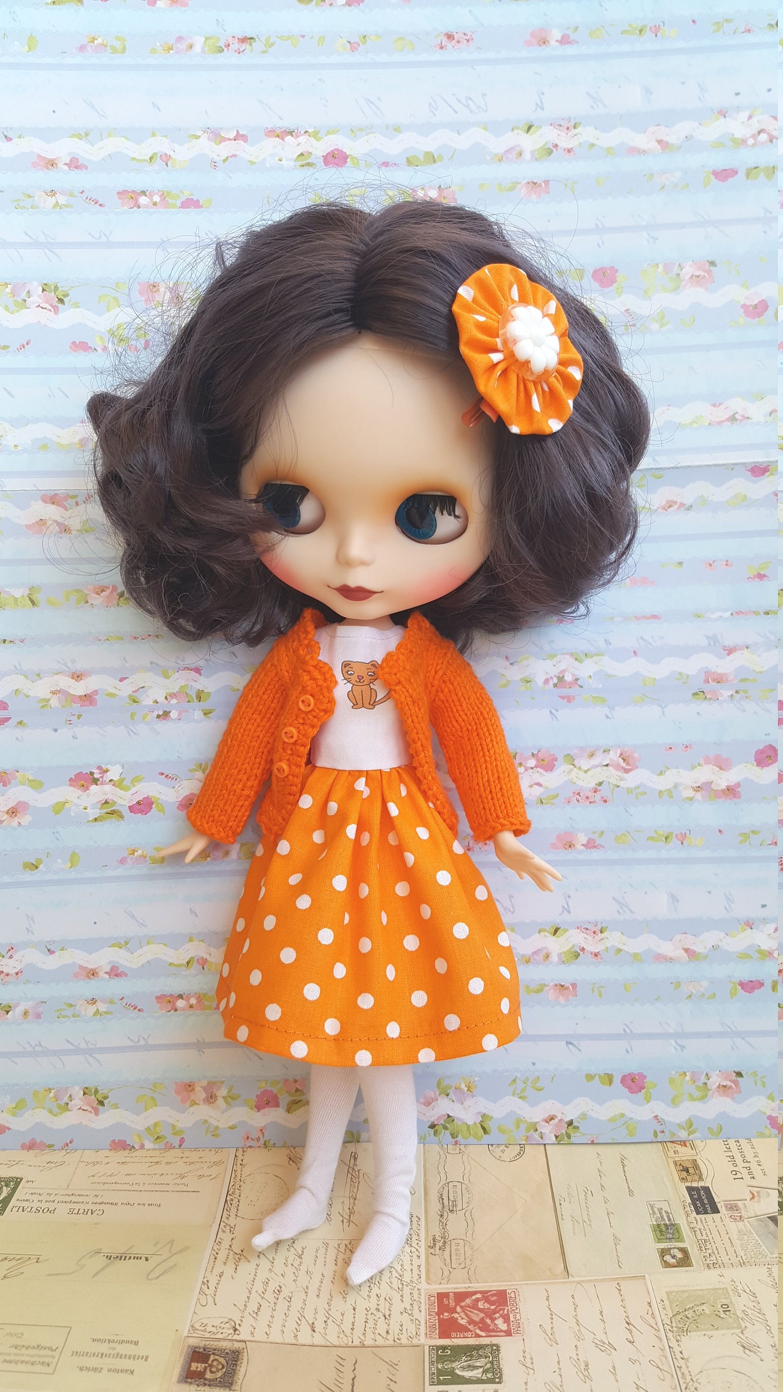 Custom Blythe Outfit Orange Set Blythe Dress Doll Blythe Clothes Set ...
