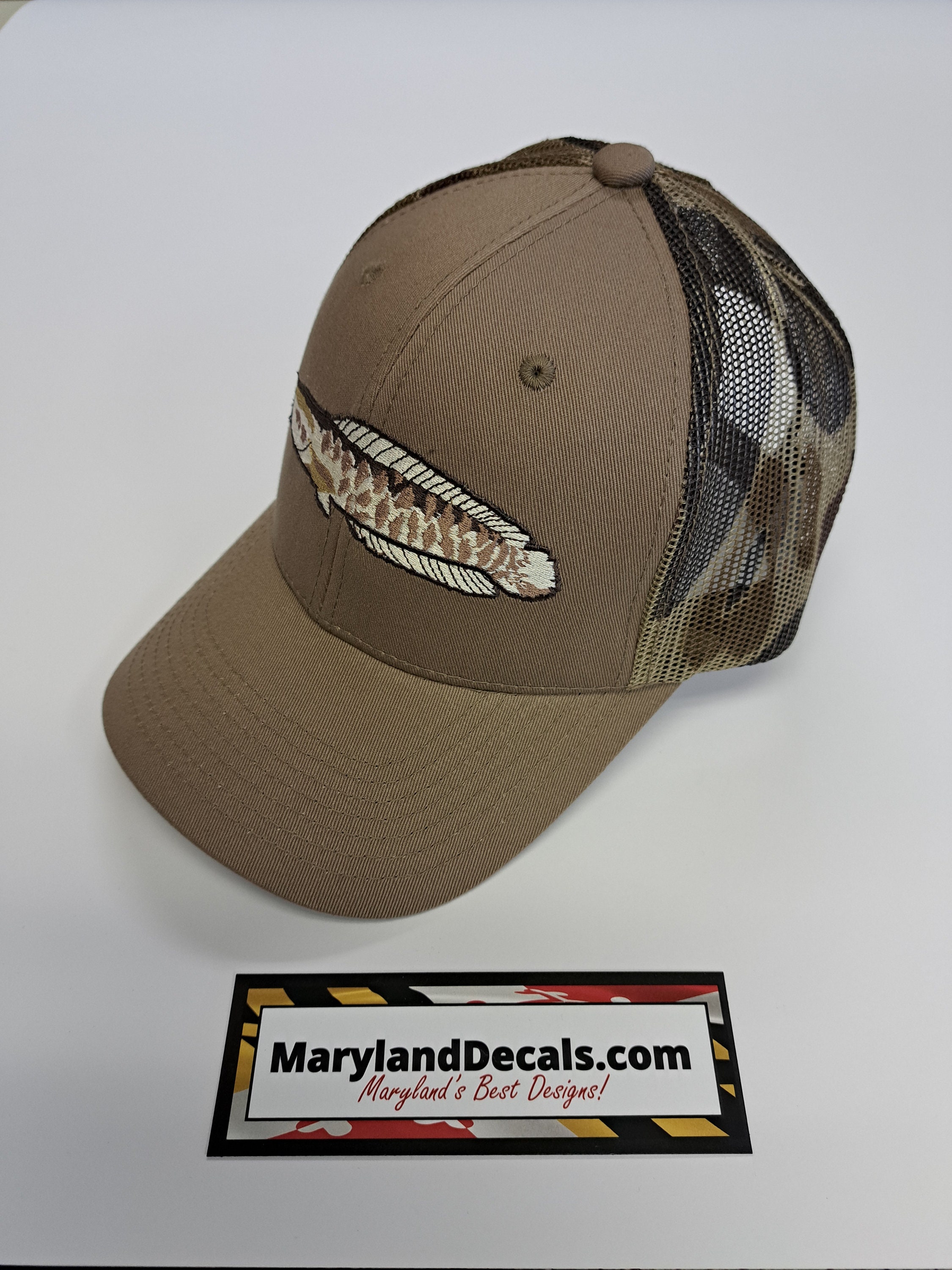 SNAKEHEAD FISH HAT Brown & Camo Quality Embroidered Fishing Hat - Etsy