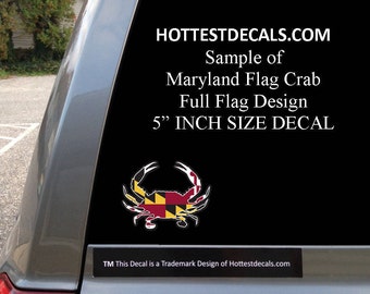 Maryland Crab Decal - Etsy