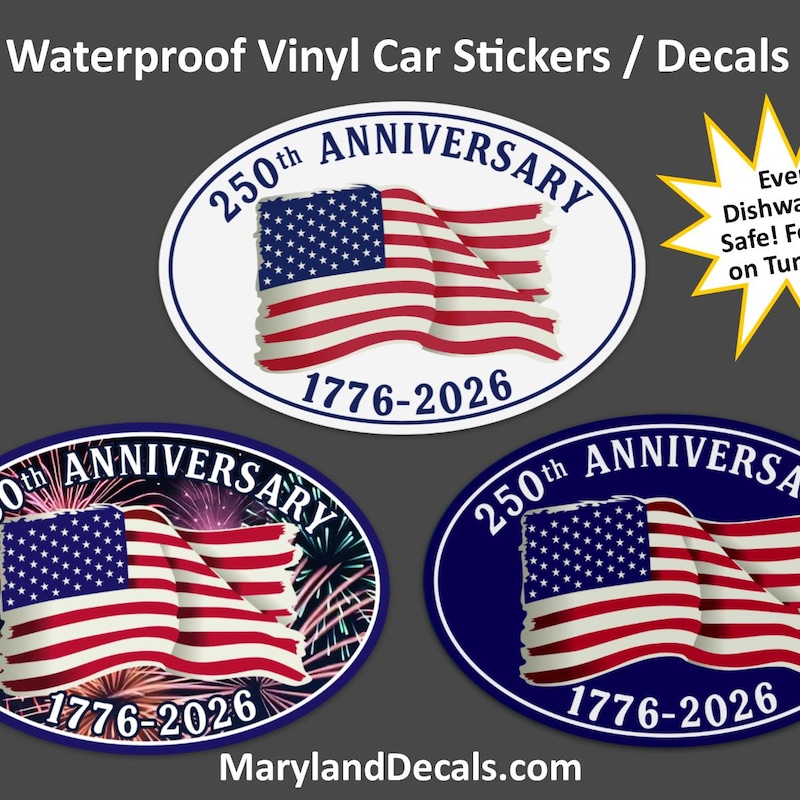 America 250 Stickers - Etsy