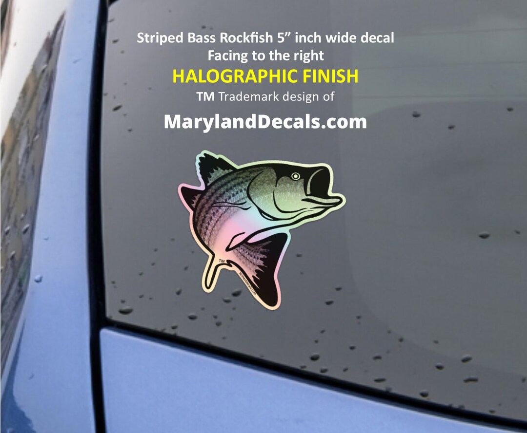 Fish Decal Car Boat Sticker HALOGRAPHIC Chrome Like Finish - Etsy