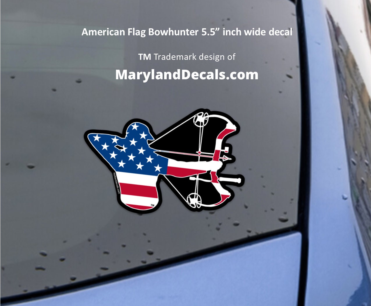 American Flag Bow Decal
