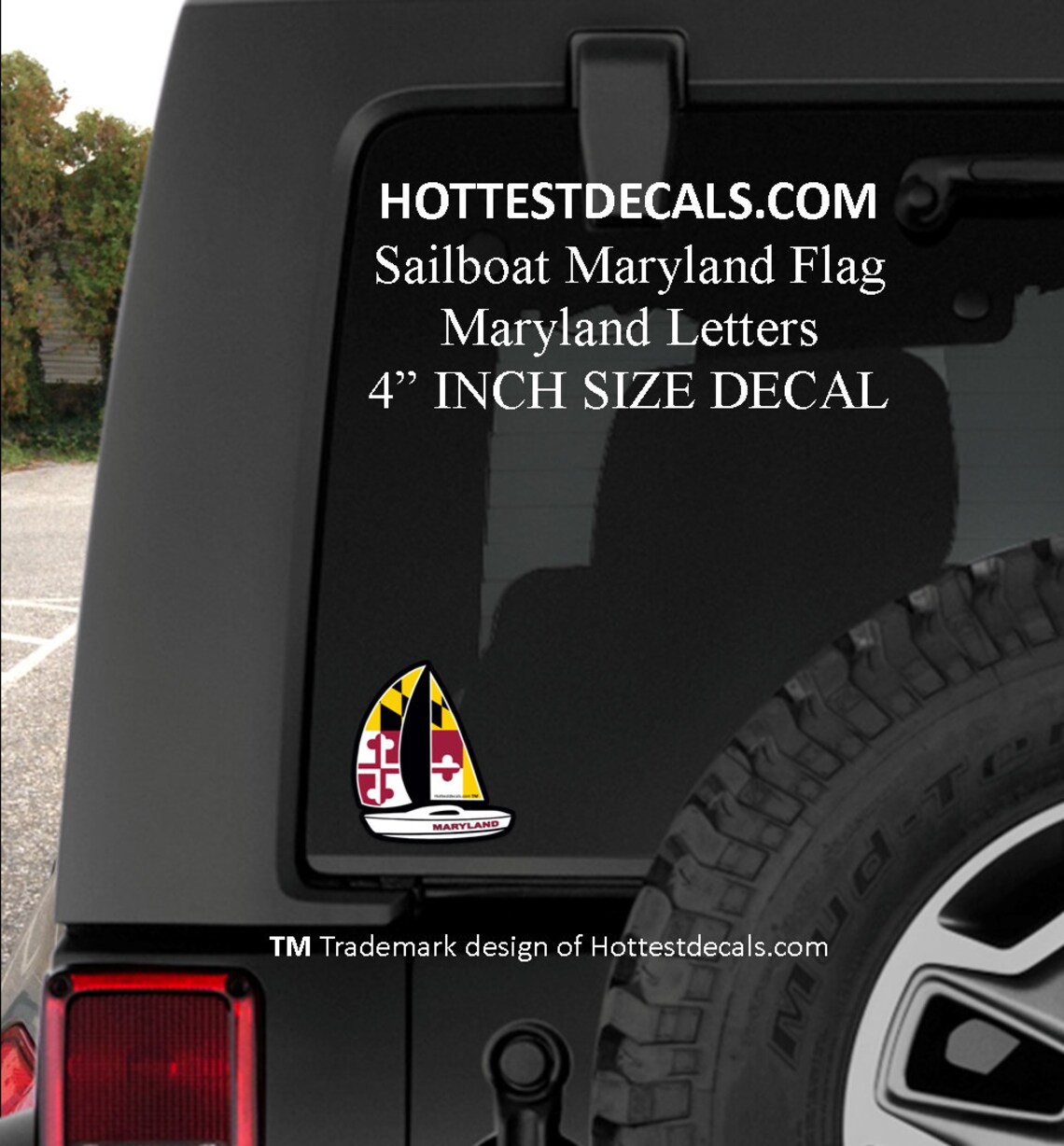 MARYLAND SAILBOAT Decal Car Sticker With Maryland State Name - Etsy