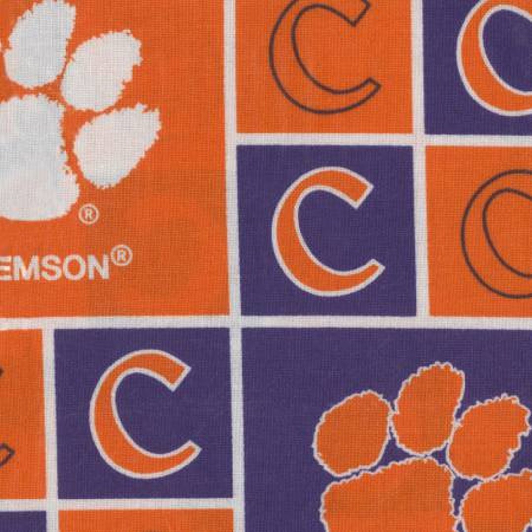 University of Clemson College Fabric-priced by the 1/2 Yard, Cut to ...