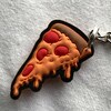Pizza Keychain SMALL Silver Pizza Slice Keychain Personalized Keychain ...