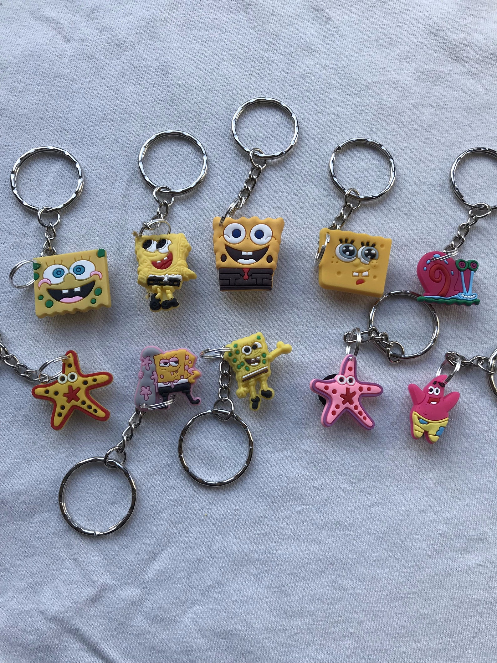 Spongebob Squarepants Keyrings/Keychains cartoon cute emo | Etsy