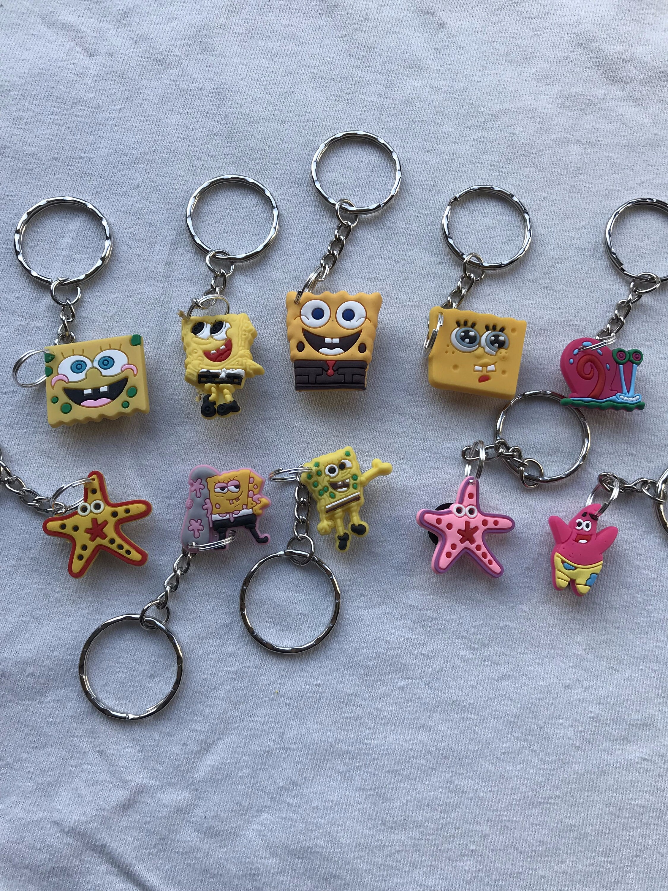 Spongebob Squarepants Keyrings/Keychains cartoon cute emo | Etsy