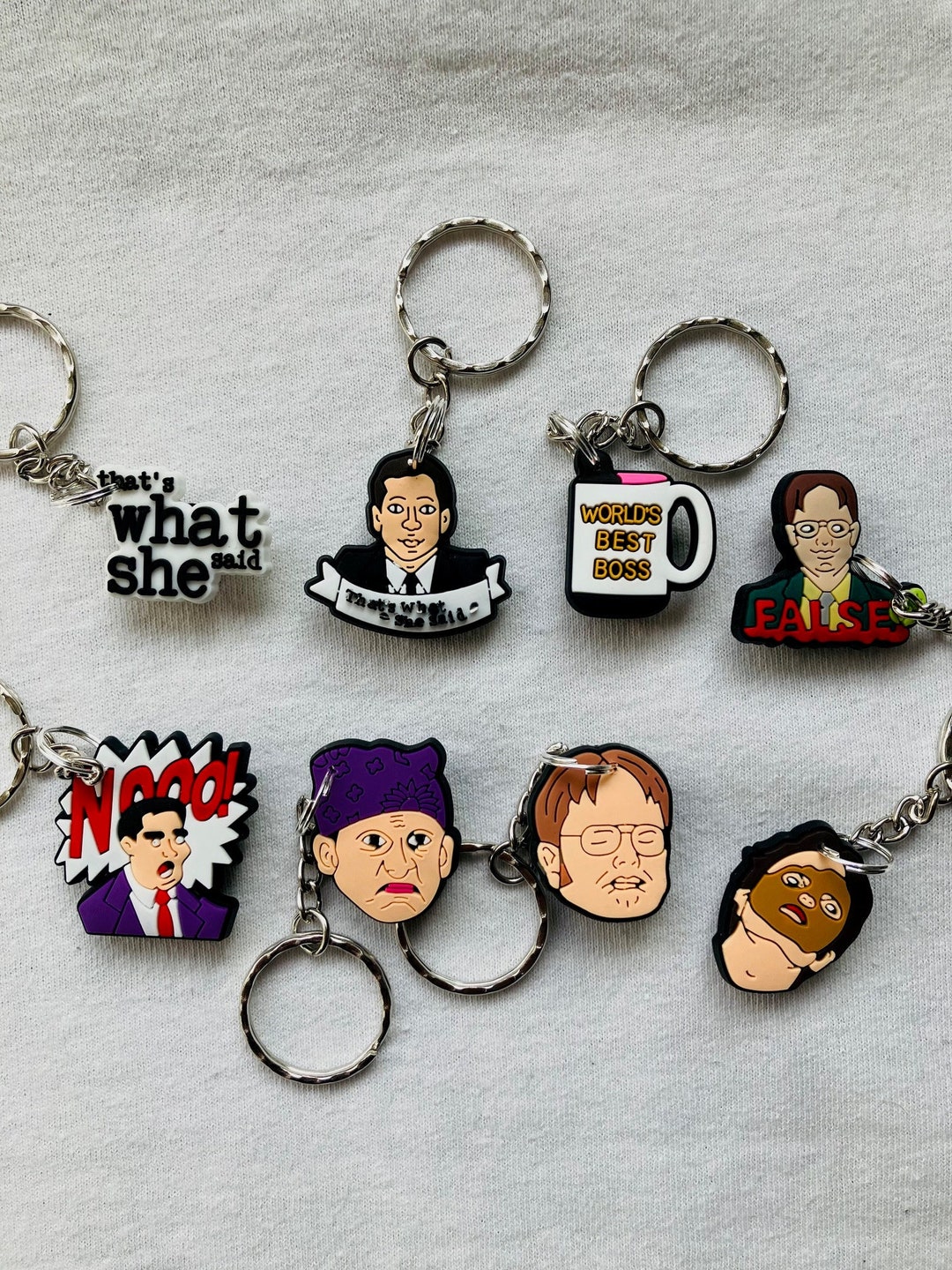 The Office US Themed Keyrings/keychains | Cartoon Cute Emo Kids Goth ...