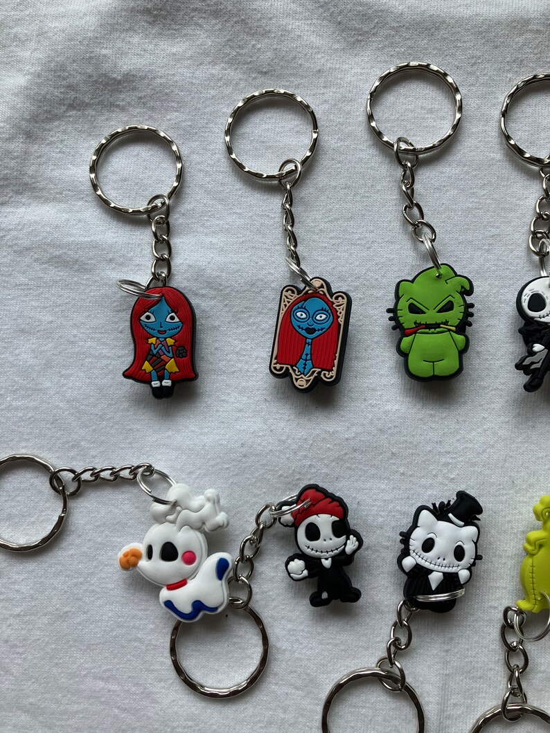 Nightmare Before Christmas Keyrings/keychains Cartoon Cute - Etsy