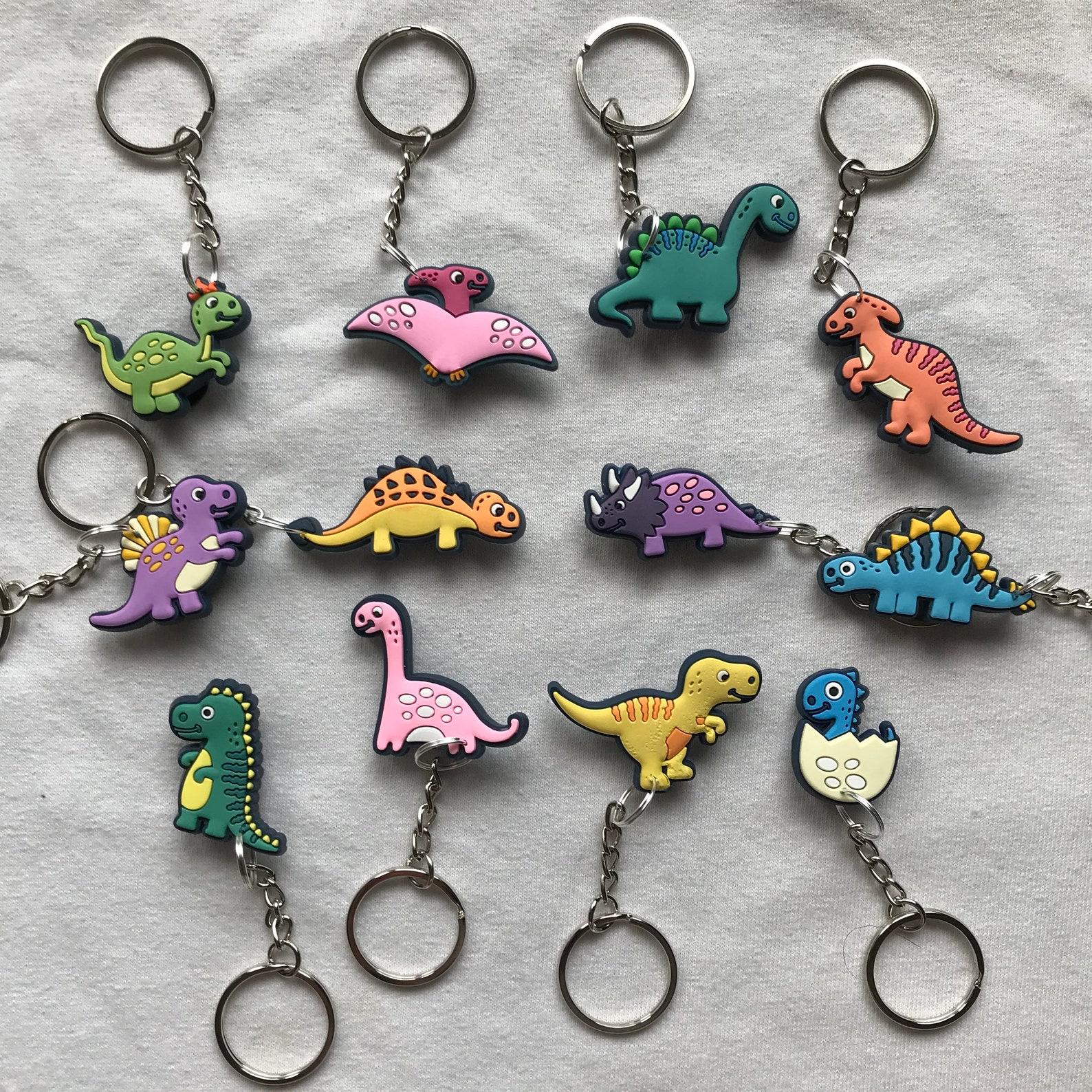 Dinosaur Keyrings/keychains | Cartoon Cute Emo Kids Goth Fun Jake Finn ...