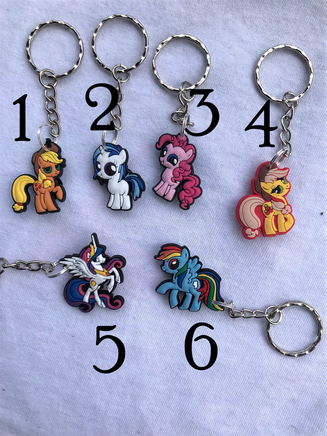 My Little Pony Keyrings/keychains Cartoon Cute Emo Kids Goth - Etsy