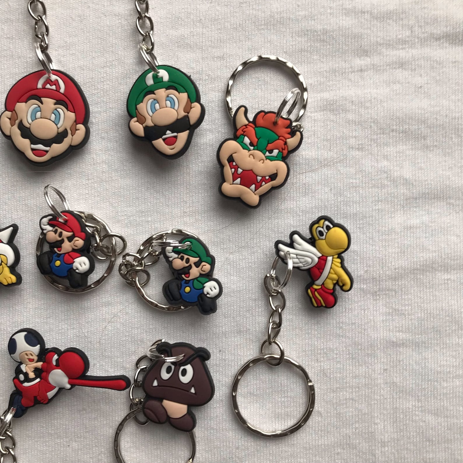 Mario Nintendo Keyrings/keychains Cartoon Cute Emo Kids Goth - Etsy