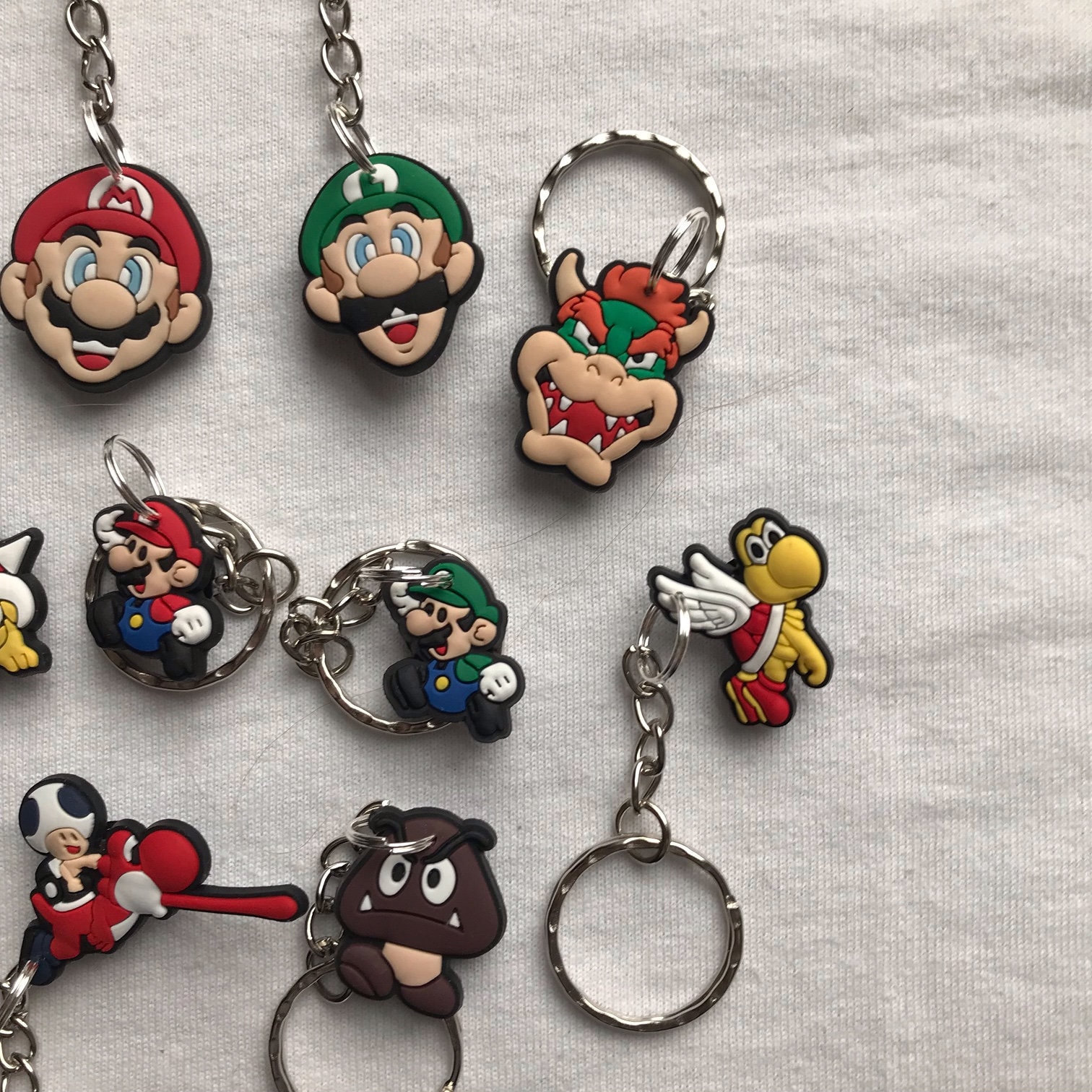 Mario Nintendo Keyrings/keychains Cartoon Cute Emo Kids Goth - Etsy