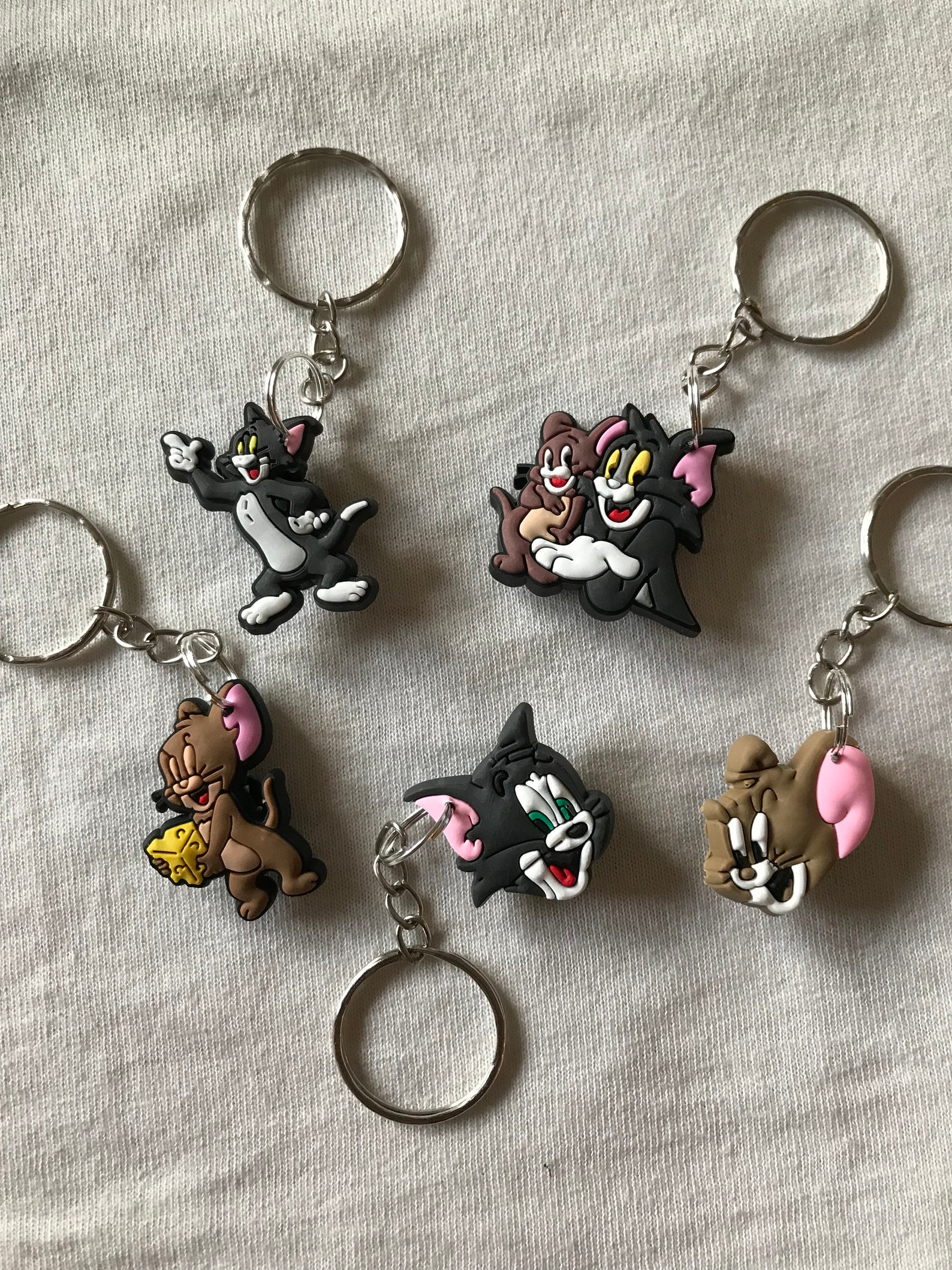 Tom and Jerry Keyrings/keychains Cartoon Cute Emo Kids Goth - Etsy UK