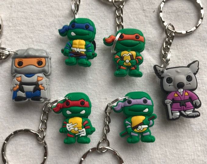 Teenage Mutant Ninja Turtles Keyrings/keychains Cartoon Cute - Etsy