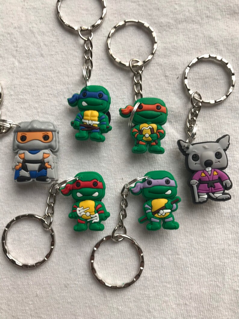 Teenage Mutant Ninja Turtles Keyrings/keychains Cartoon Cute - Etsy