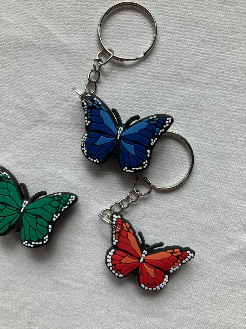 Butterfly Keyrings Keychains | Zodiac Space Elements Earth Nature ...