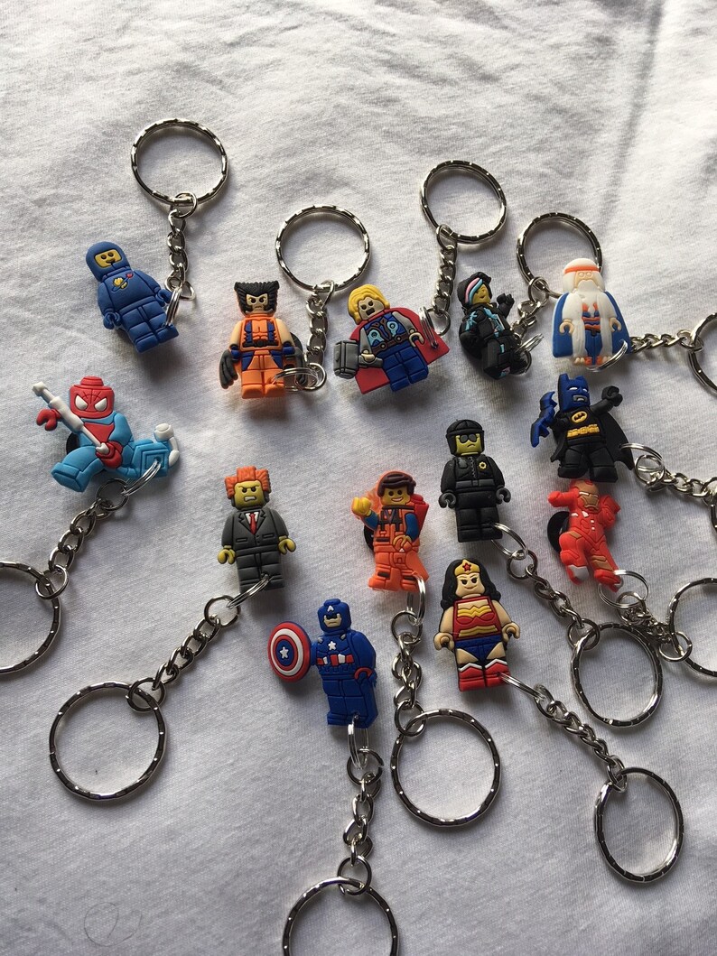 Lego Movie Avengers Keyrings/Keychains cartoon cute emo kids | Etsy