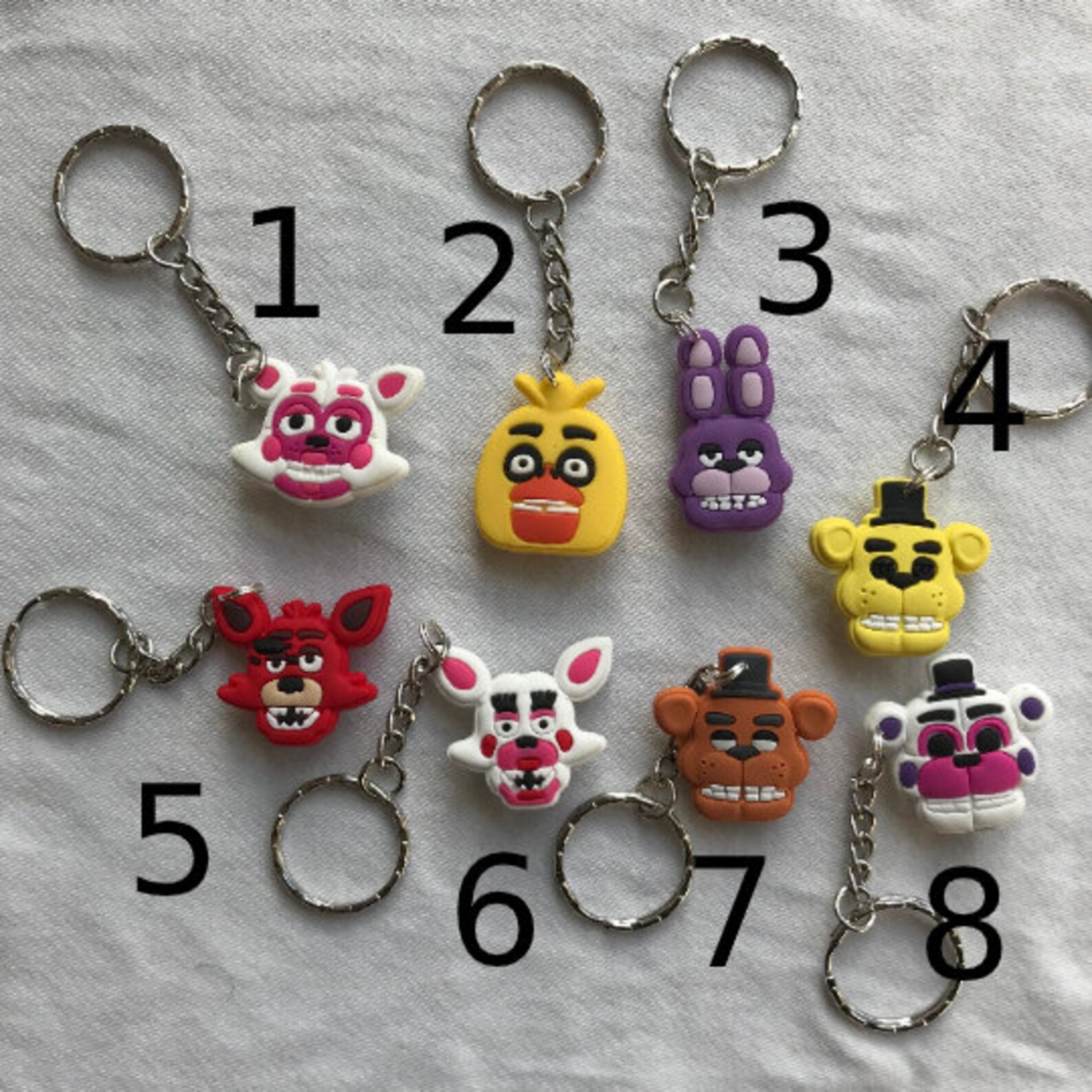 Five Nights at Freddy's Keyrings/keychains Gaming - Etsy