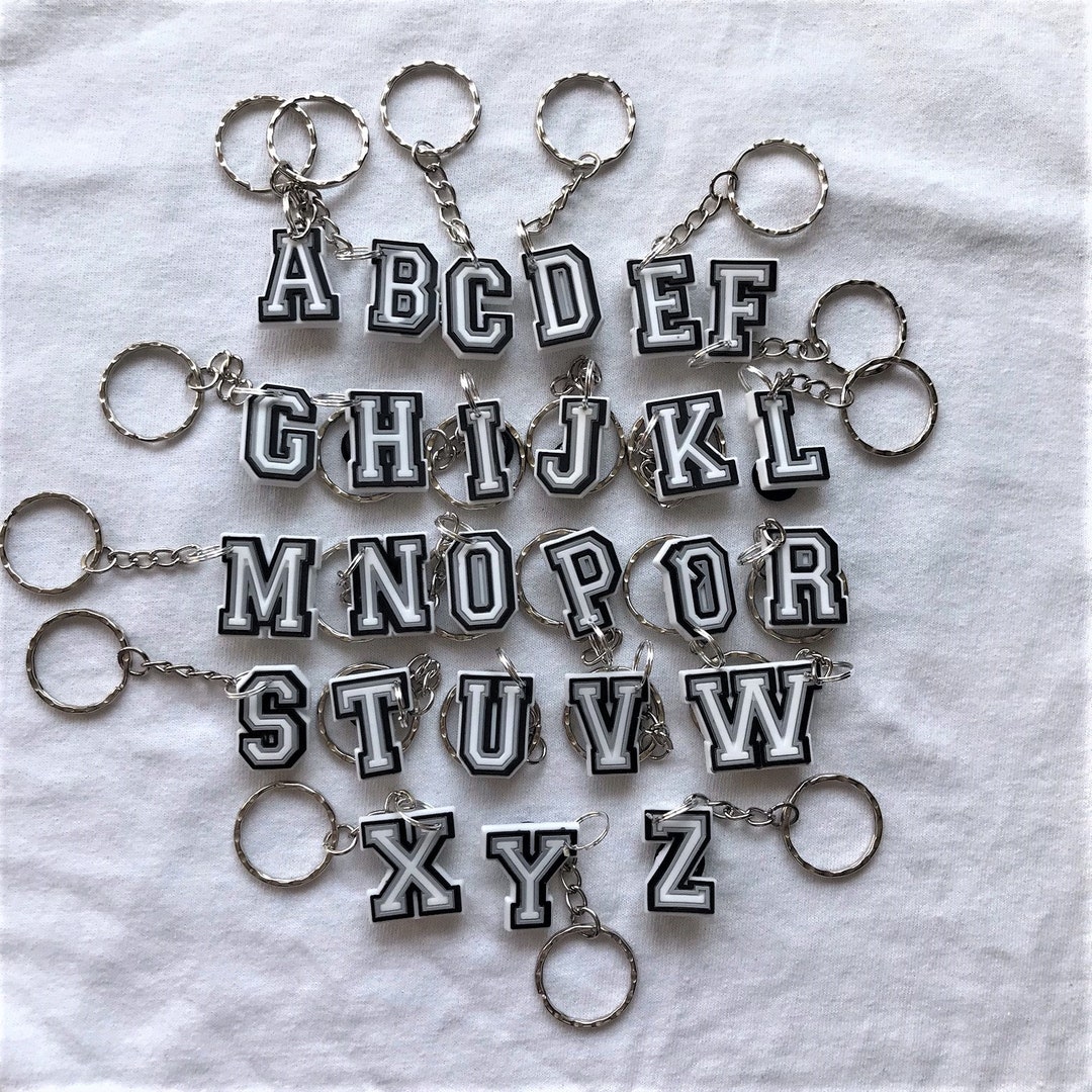 Letter Initial Keyrings/keychains | Cartoon Cute Emo Kids Goth Fun Jake ...