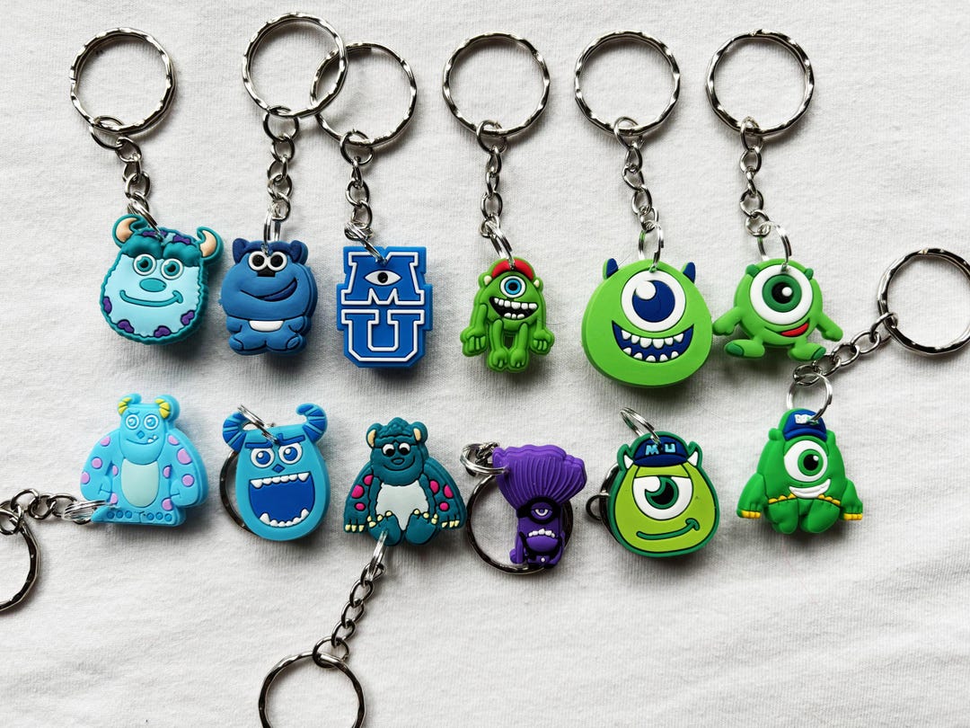 Monsters Inc Keyrings/keychains | Cartoon Cute Emo Kids Goth Fun Disney ...