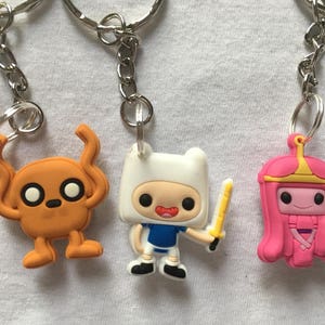 Adventure Time Keyrings/keychains | Cartoon Cute Emo Kids Goth Fun Jake ...