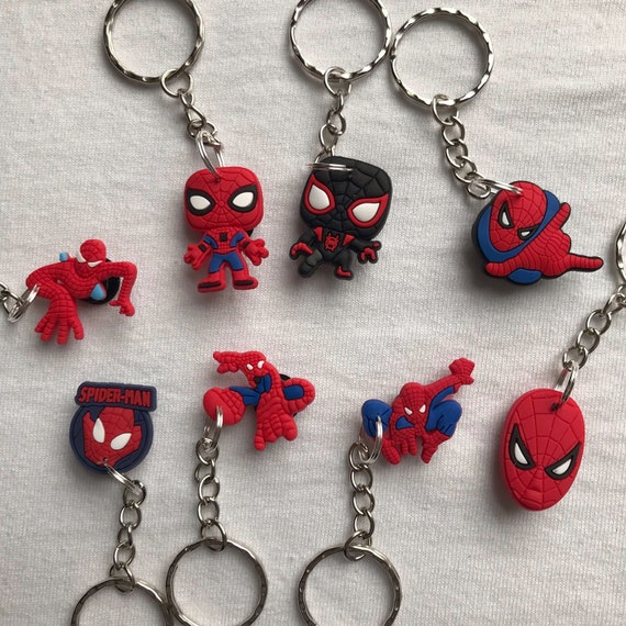 Spiderman Keyrings/keychains Cartoon Cute Emo Kids Goth Fun - Etsy