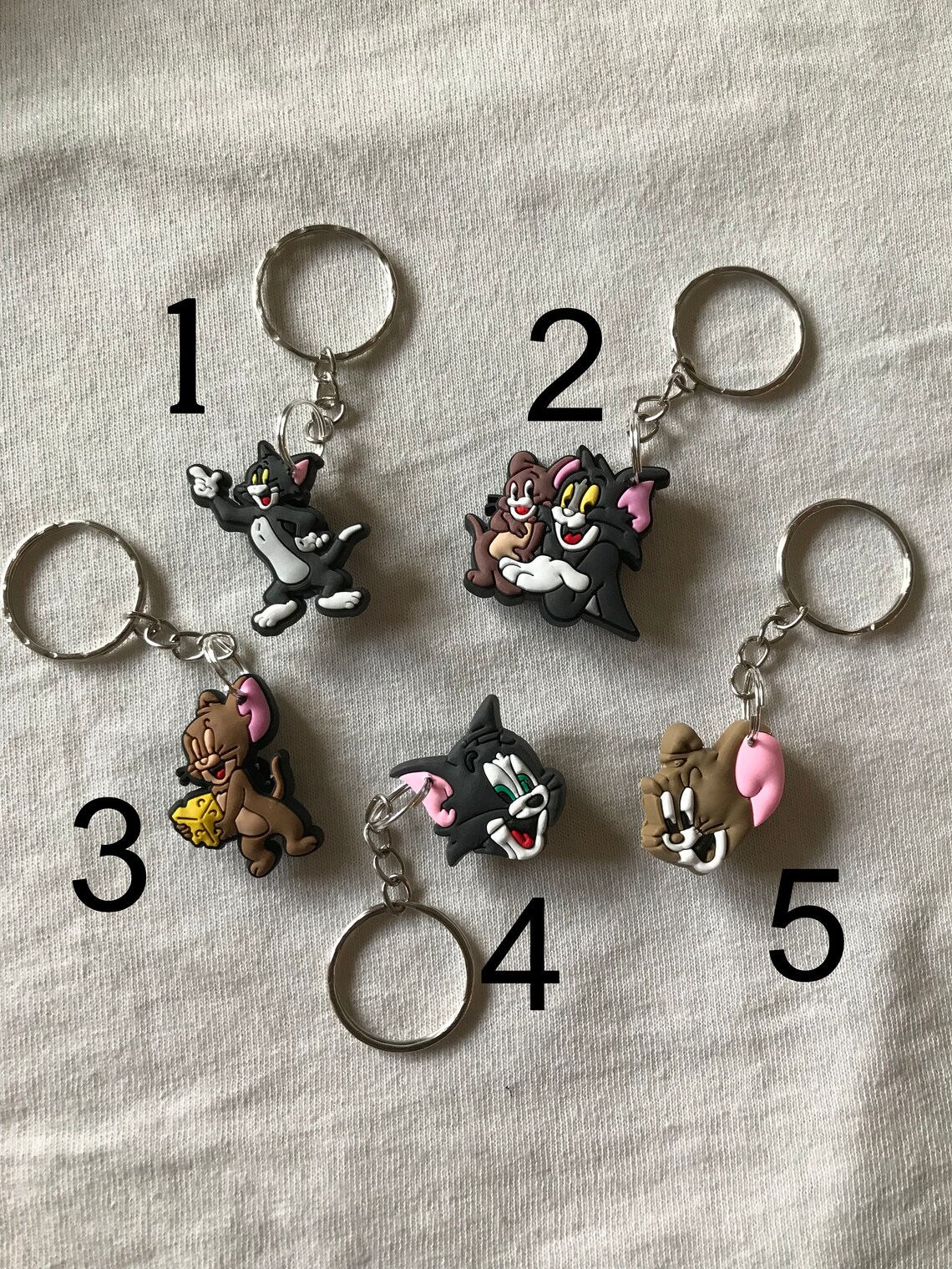 Tom and Jerry Keyrings/keychains | Cartoon Cute Emo Kids Goth Fun Jake ...