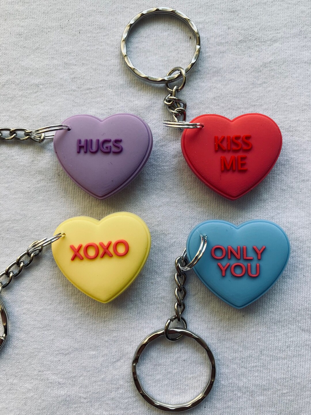 Love Heart Valentine Keyrings/keychains | Cartoon Cute Emo Kids Goth ...