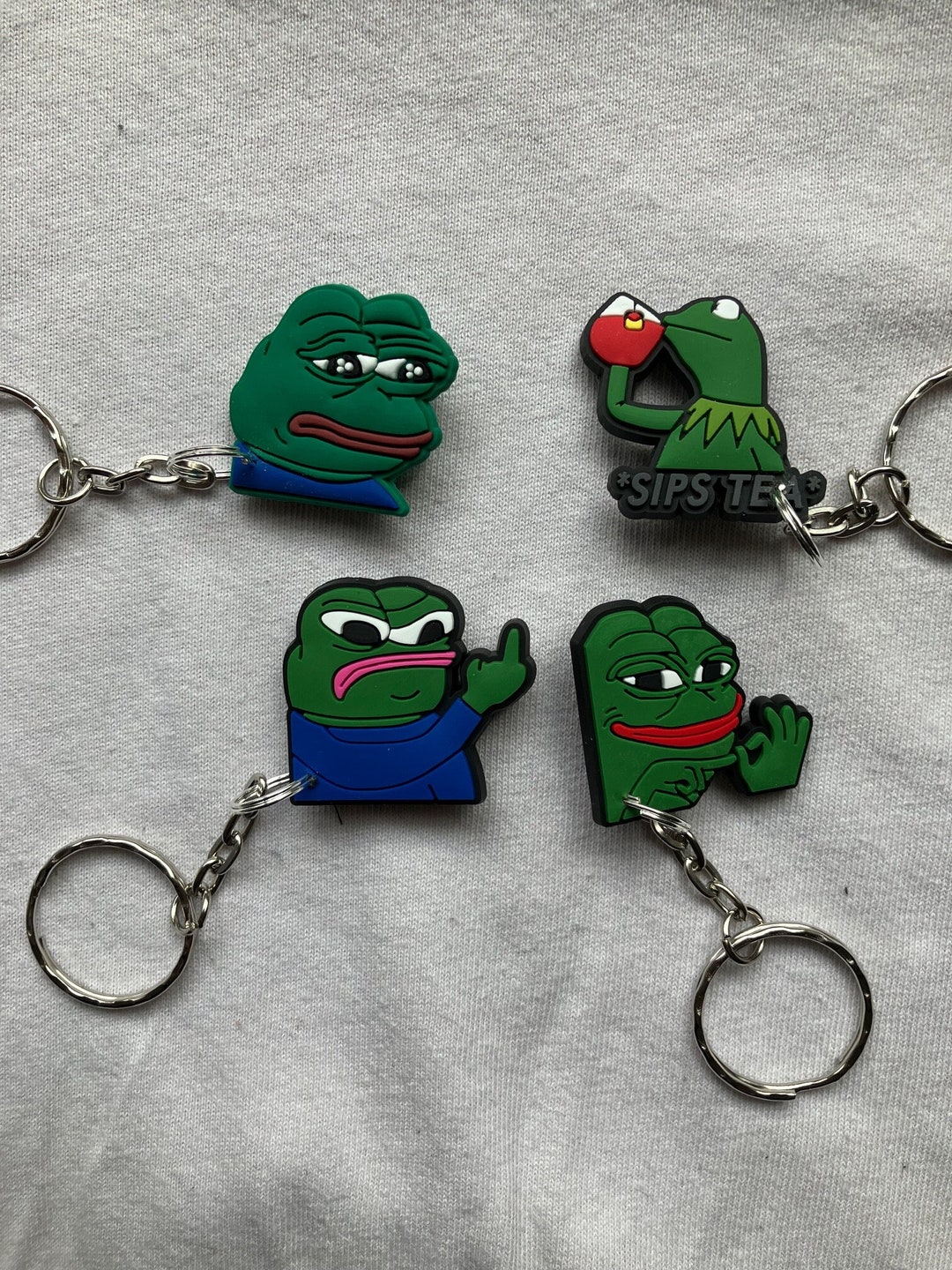 Frog Froggy Keyrings/keychains Cartoon Cute Emo Kids Goth Fun Japan ...