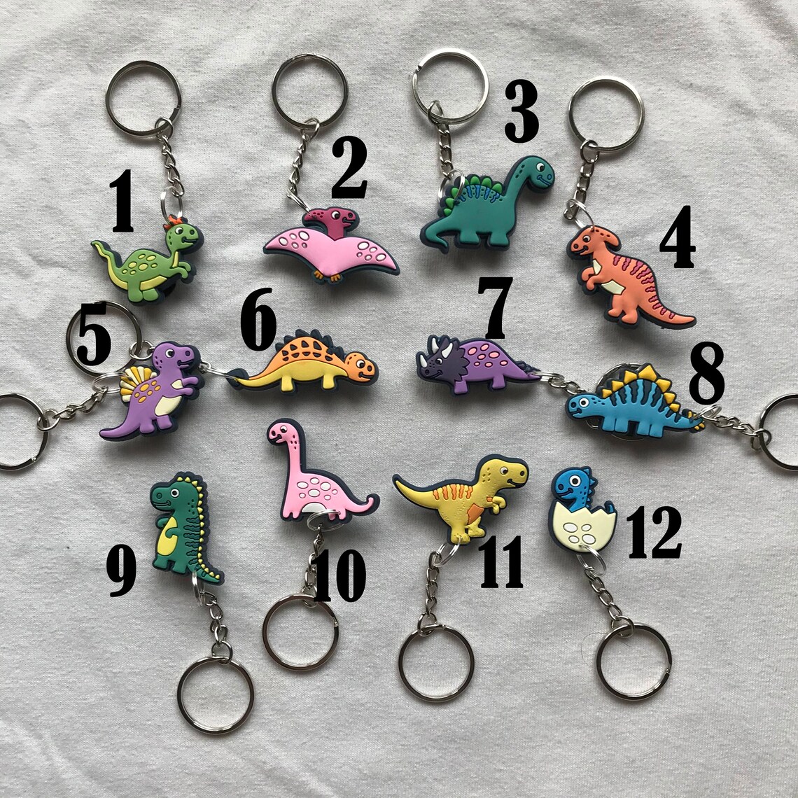 Dinosaur Keyrings/keychains | Cartoon Cute Emo Kids Goth Fun Jake Finn ...