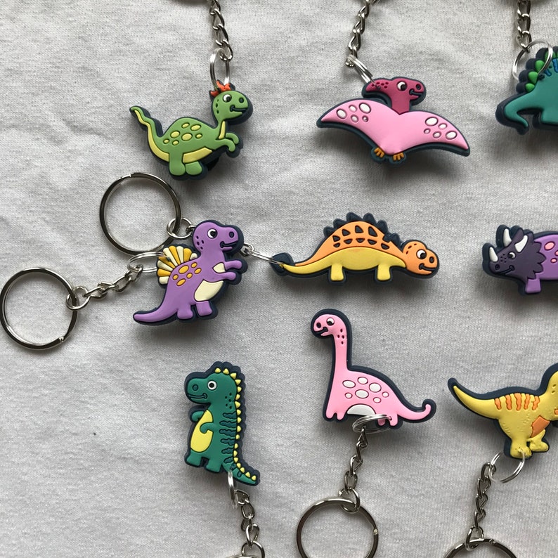 Dinosaur Keyrings/keychains | Cartoon Cute Emo Kids Goth Fun Jake Finn ...