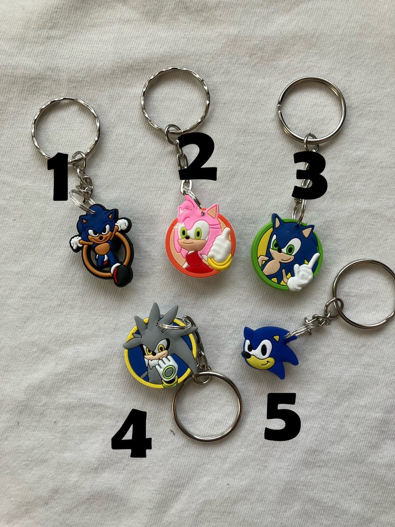 Sonic the Hedgehog Keyrings/keychains | Cartoon Cute Emo Kids Goth Fun ...