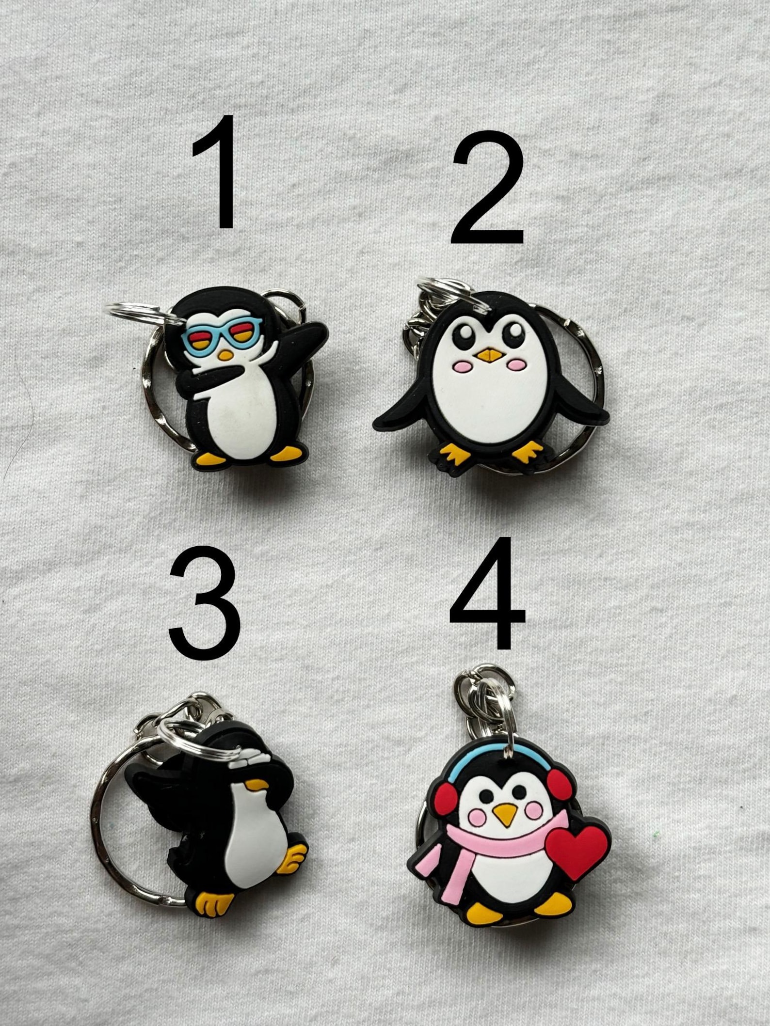 Penguin Keyrings/keychains | Cartoon Cute Emo Kids Goth Fun Animals ...