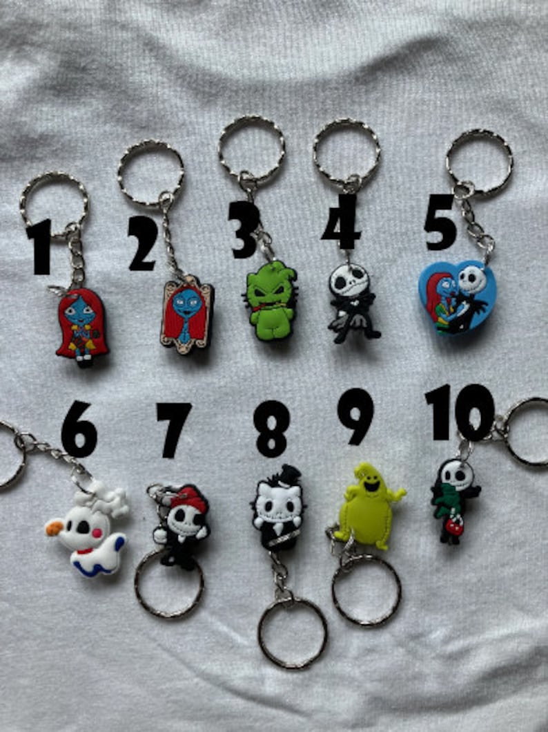 Nightmare Before Christmas Keyrings/keychains Cartoon Cute - Etsy