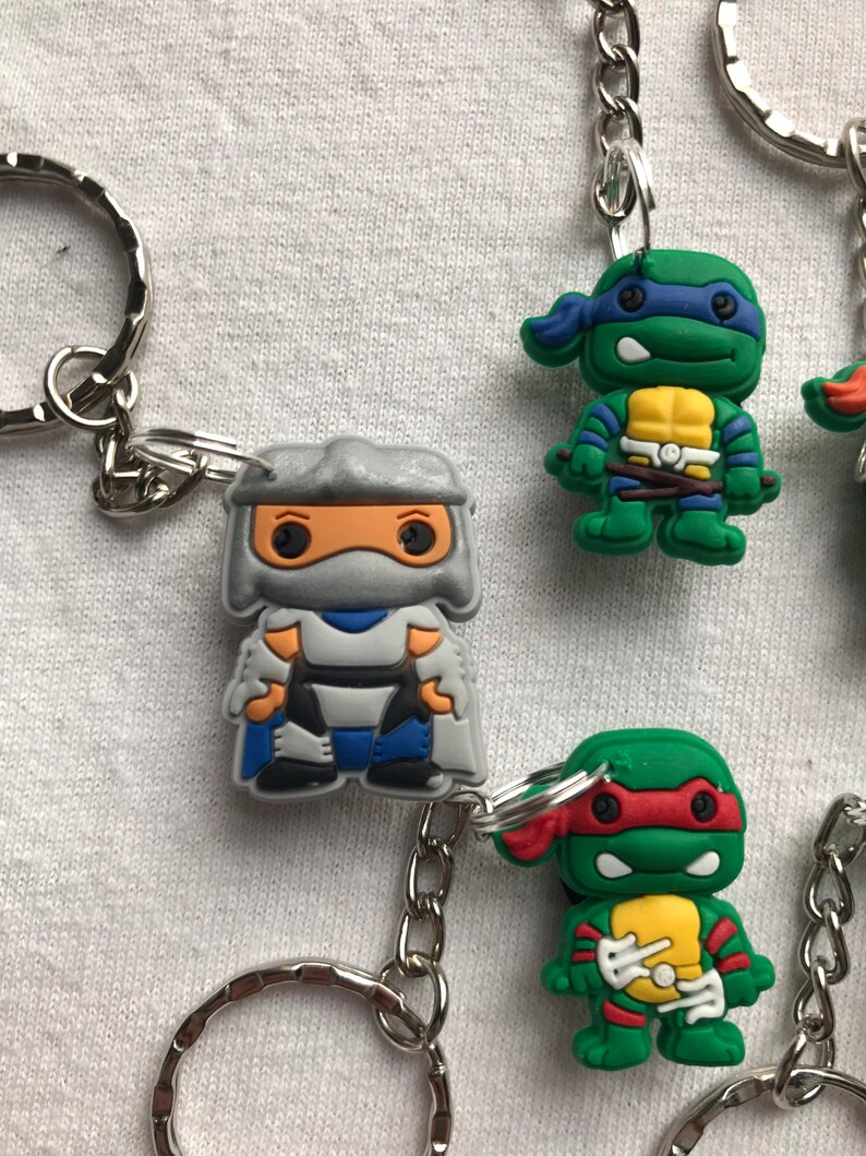 Teenage Mutant Ninja Turtles Keyrings/keychains Cartoon Cute - Etsy