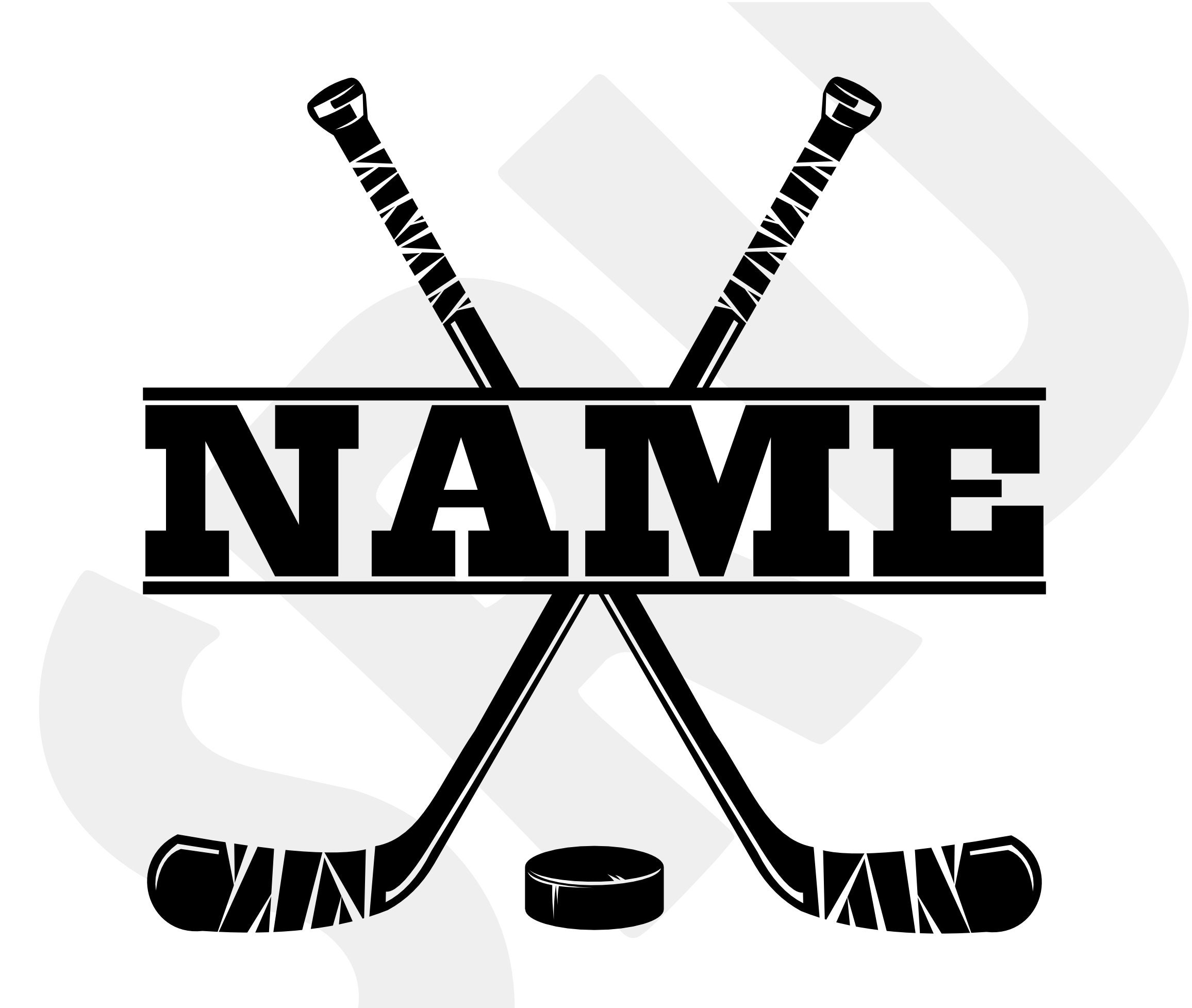Crossed Hockey Stick Namesake SVG Made to Order Hockey Player Gift ...