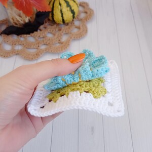 Crochet 3D Blue Flower Granny Square Pattern - PDF and Video - Etsy