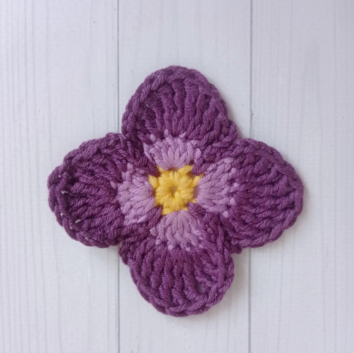 Crochet Pansy Granny Square Pattern - PDF and Video - Etsy