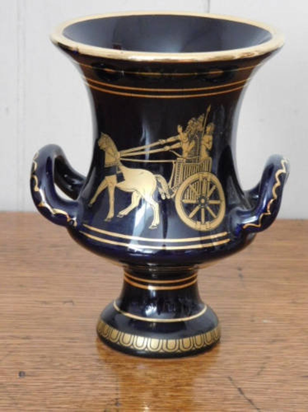 Vintage Greek Vase With 24K Gold - Etsy