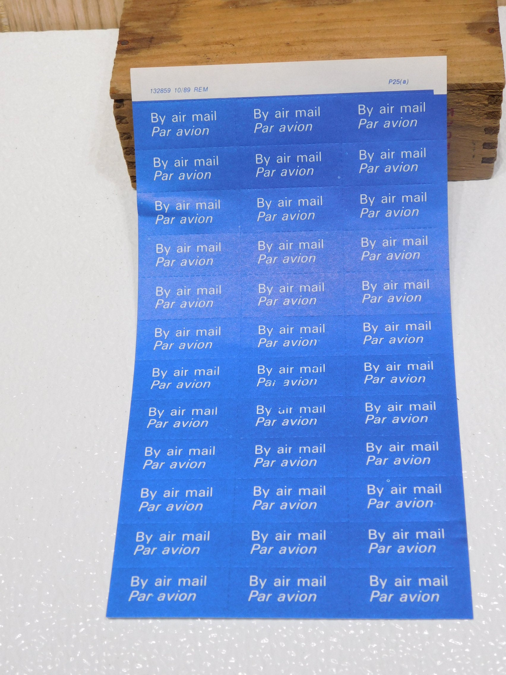 Blue Par Avion Stickers - Etsy