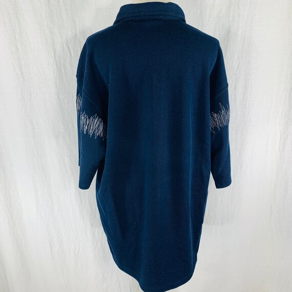 PJ Mark Horizonal Zig Zag Stitch Logo Thick Blue Polo… - Gem
