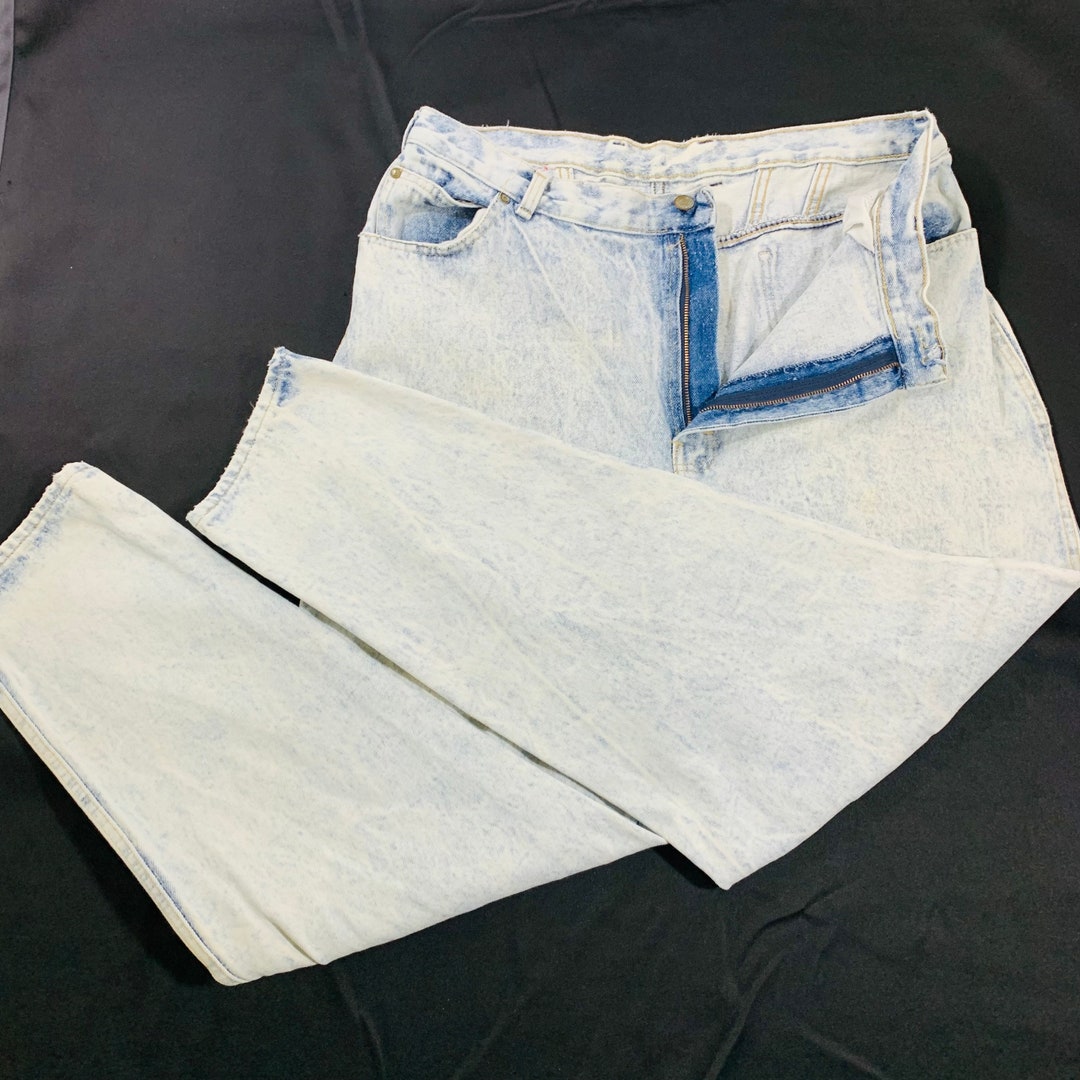 GITANO Light Acid Wash Denim Blue Jeans Vintage 80s Hight Waist Tapered ...