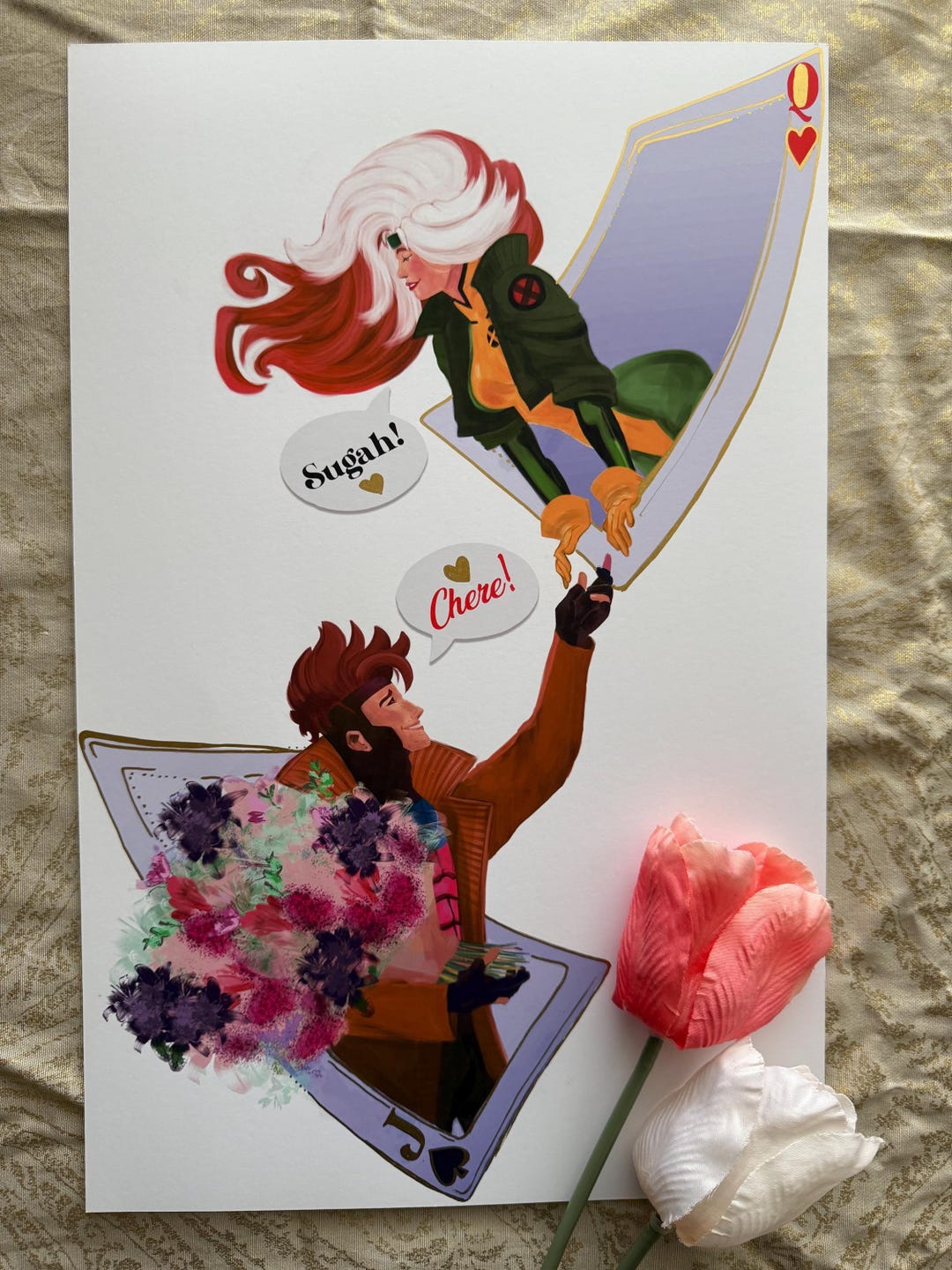 Chere! Sugah! Gambit X Rogue Xmen 11x17 Art Print - Etsy