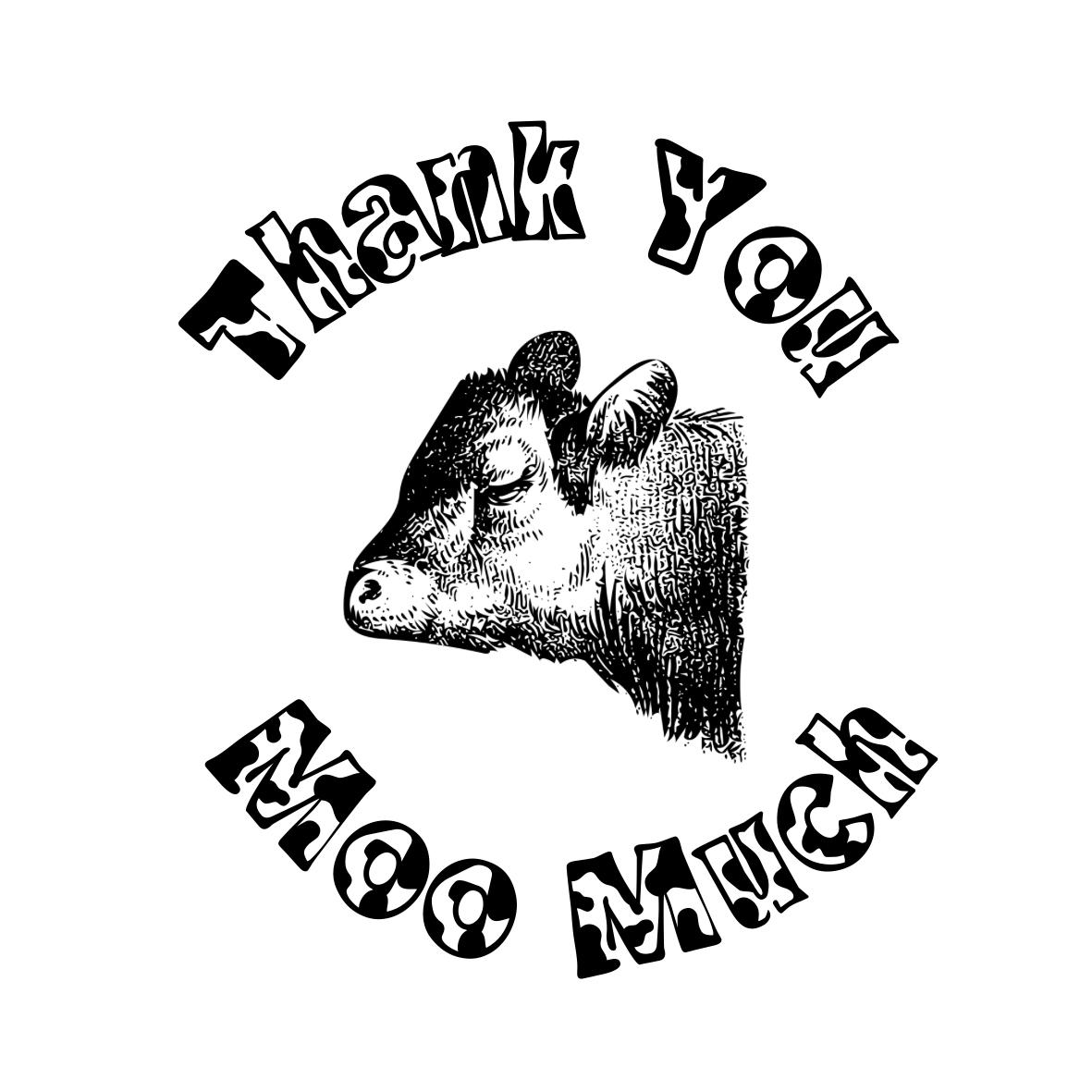 Cow Thank You Stickers - Etsy