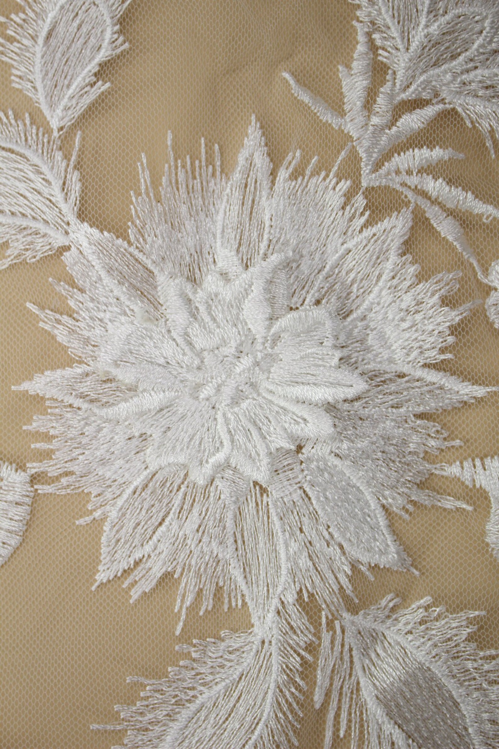 3D Lace Wedding.fashion 3D Flower Lace Fabric for Haute Couture Dress ...